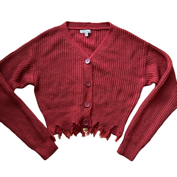 Love Tree | Sweaters | Love Tree Medium Knit Button Up Cropped Sweater ...